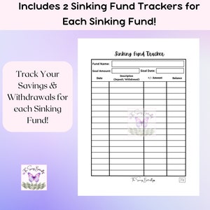 Printable Sinking Funds Savings Book, Digital Savings Book, Month Ahead ...