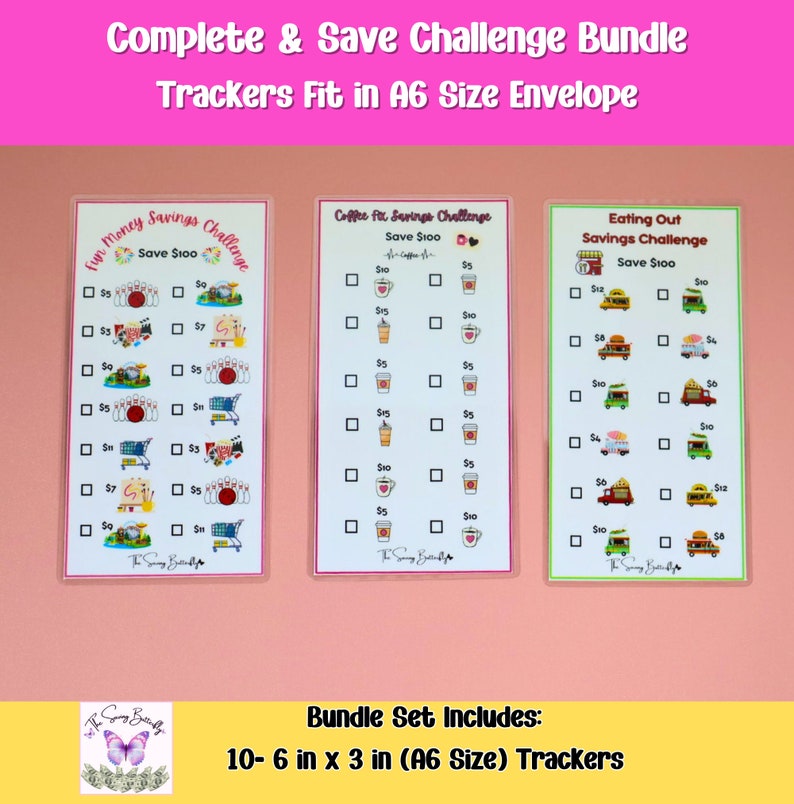 Sinking Fund Trackers Bundle: Laminated A6 Savings Challenge - Etsy