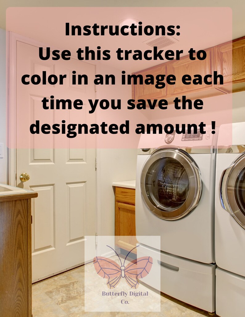 Printable Washer and Dryer Savings Tracker A6/ Washing Machine | Etsy
