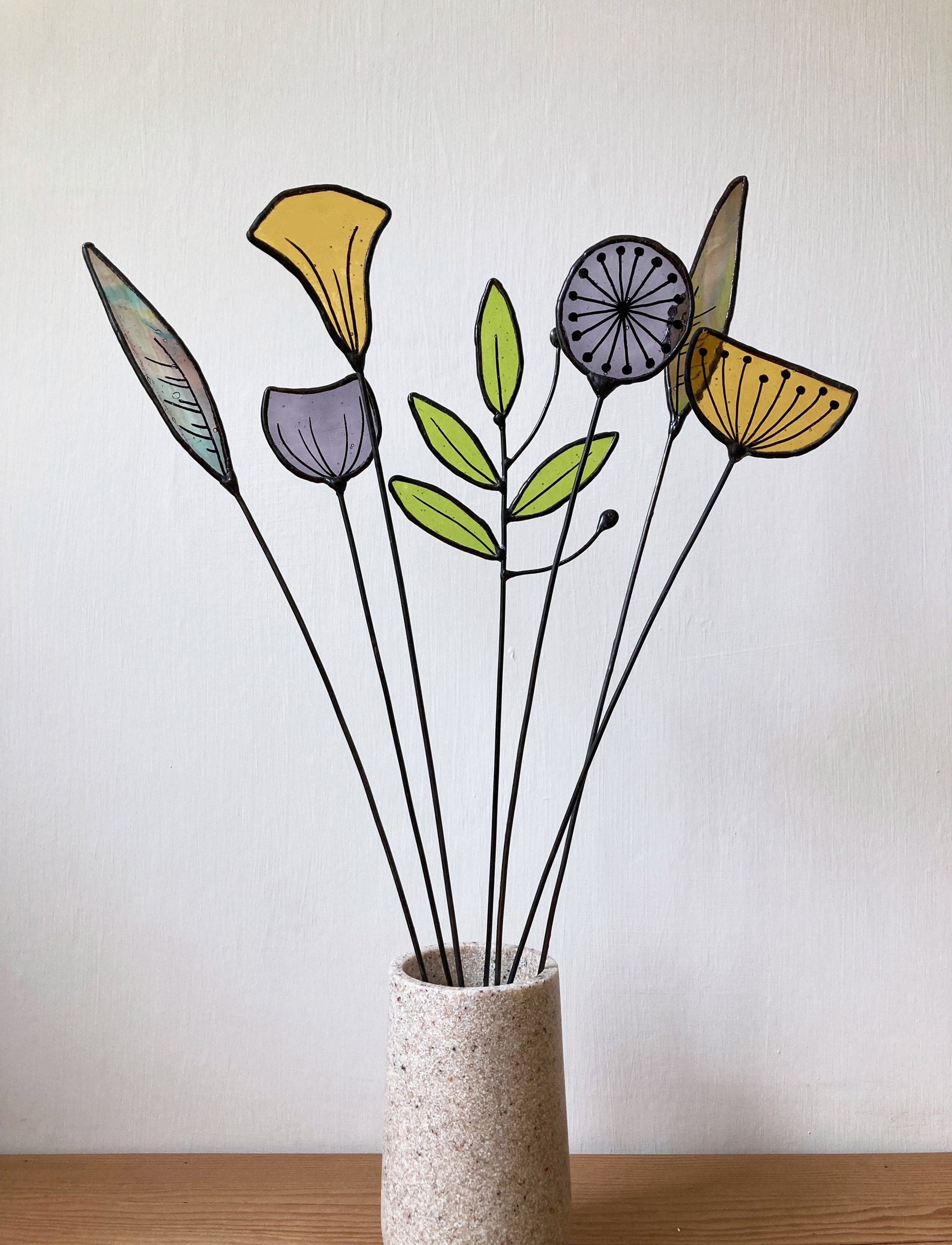 Stained Glass Wildflowers 7 Stems - Etsy