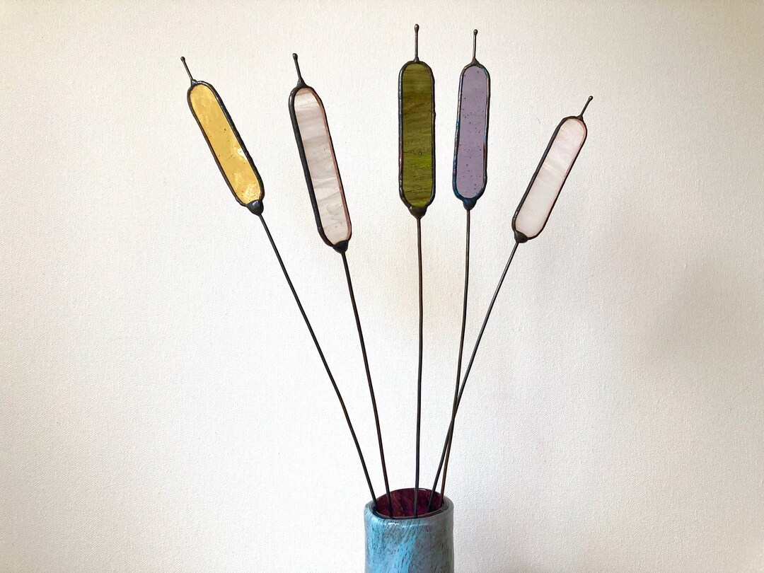 Stained Glass Flowers. White Bulrush Everlasting Wildflower, Add to or ...