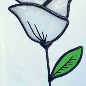 Stained Glass White Rose, Everlasting Handmade Flower. Price per Single ...