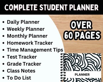ADHD Primary Color Student Planner: Executive Functioning Weekly Class ...
