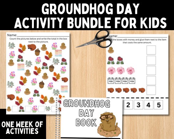 Groundhog Day Activity Bundle for Kids: Homeschool, Pre-k, Kindergarten ...