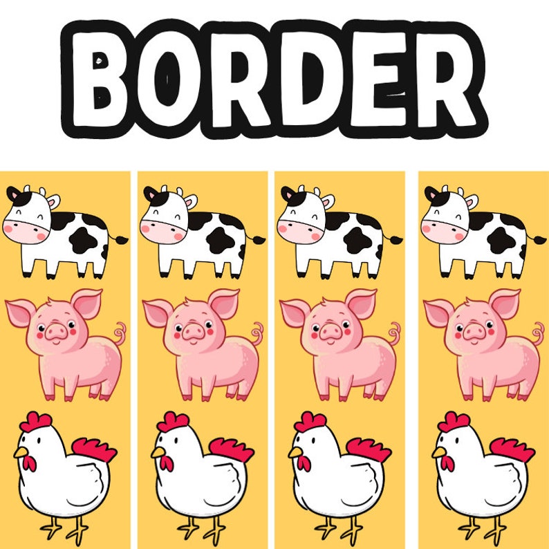 On the Farm Bulletin Board Kit L Kindergarten Decor L Farm Theme L Door ...