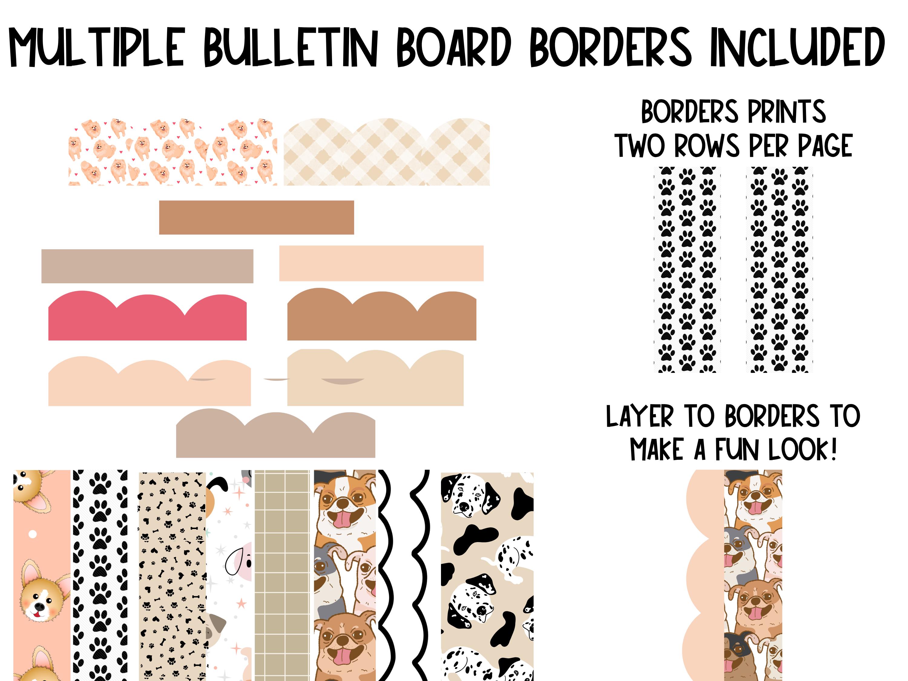 Dog Bulletin Board Bundle | Editable Classroom Decor | Printable Puppy ...