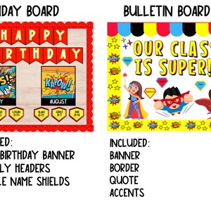 Superhero Bulletin Board Bundle | Editable Classroom Decor | Printable ...