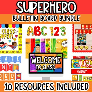 Superhero Bulletin Board Bundle | Editable Classroom Decor | Printable ...
