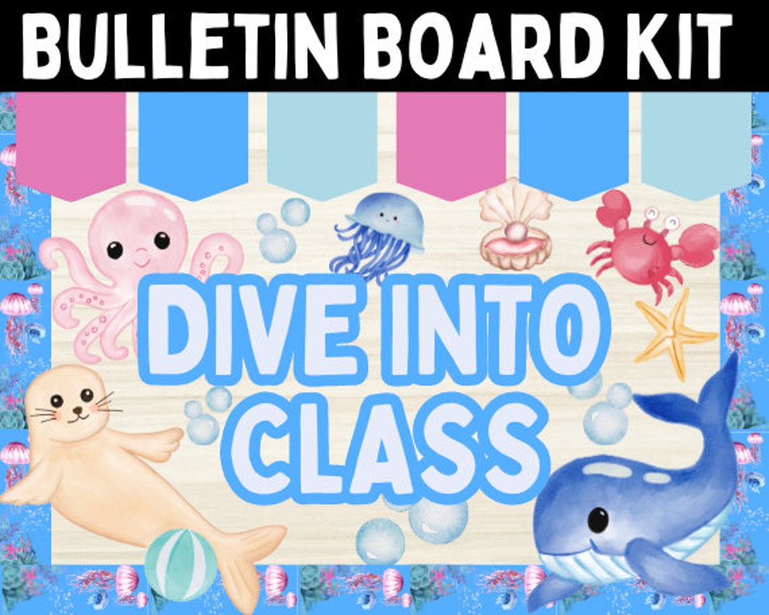 Ocean Bulletin Board Kit - Under the Water Class Theme - Ocean Door ...