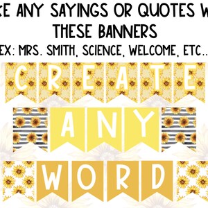 Sunflower Bulletin Board Bundle | Editable Classroom Decor | Bright ...