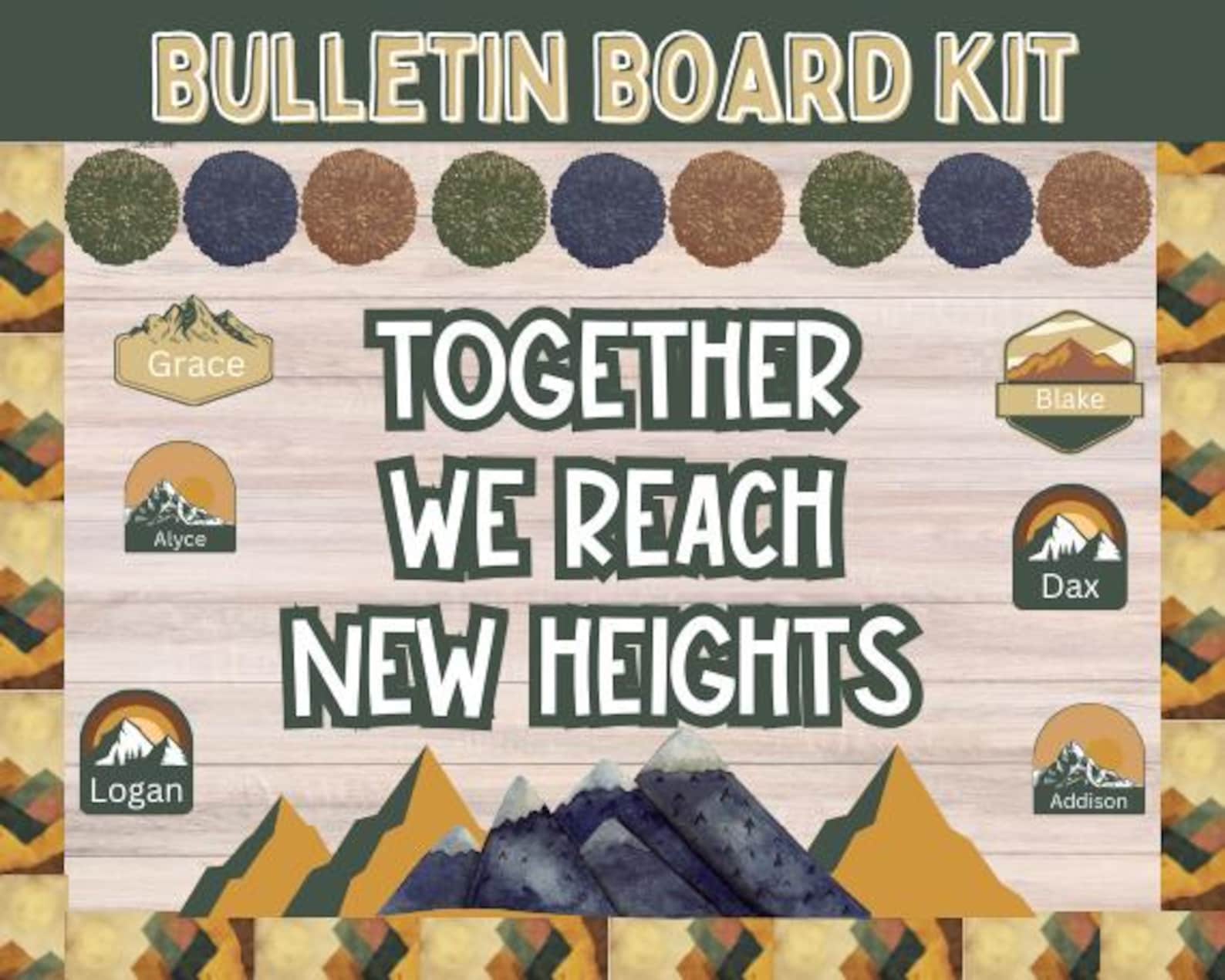 Mountain Bulletin Board Kit L Mountain Bulletin Board Set L Mountain ...
