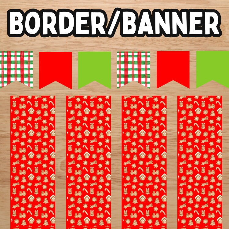 Christmas Gingerbread Man Bulletin Board Kit Gingerbread Christmas Door ...