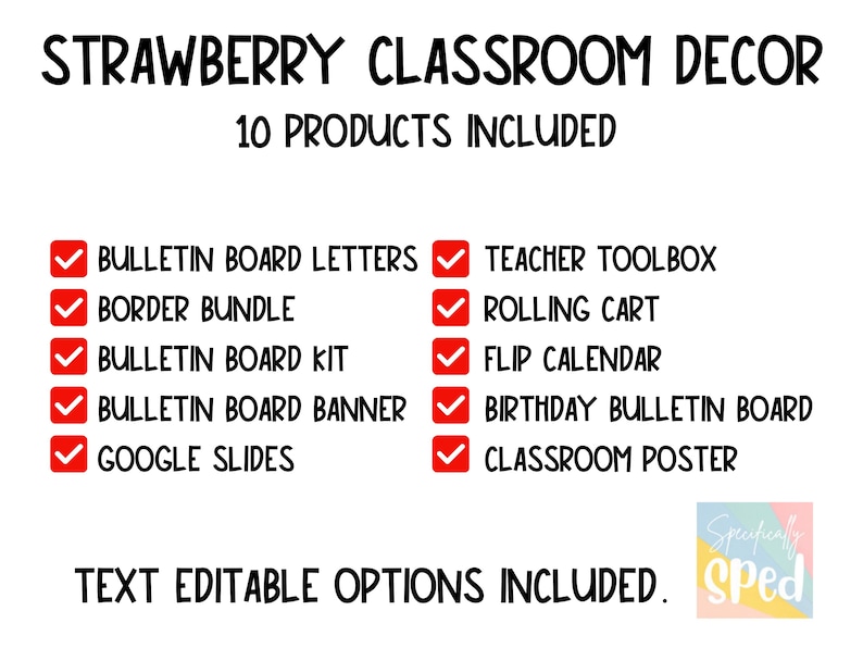 Strawberry Bulletin Board Bundle | Editable Strawberry Classroom Decor ...