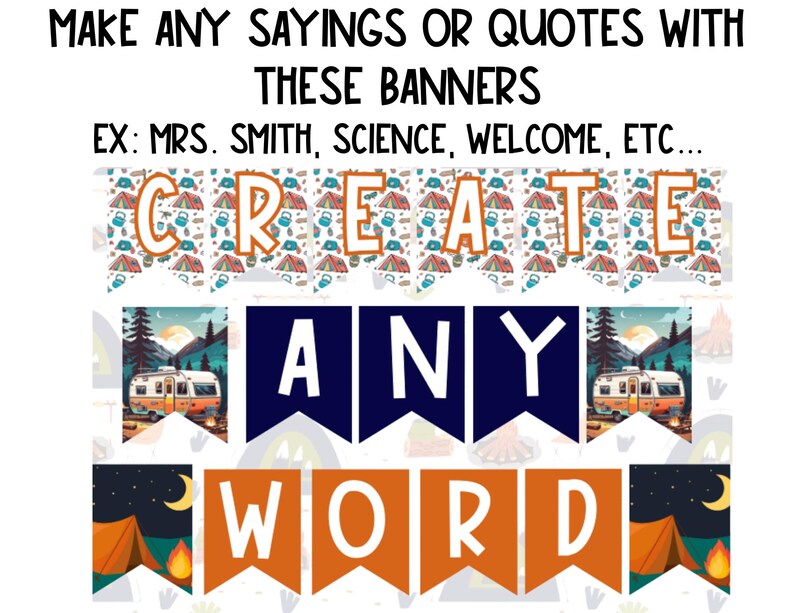 Camping Bulletin Board Bundle | Outdoor Adventure Classroom Decor ...