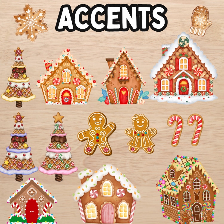 Christmas Gingerbread Man Bulletin Board Kit Gingerbread Christmas Door ...