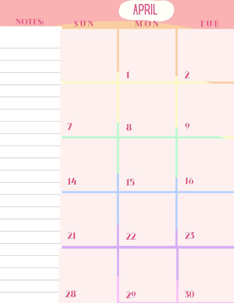Rainbow Teacher Printable Planner 2023-2024 Academic Planner, Instant ...