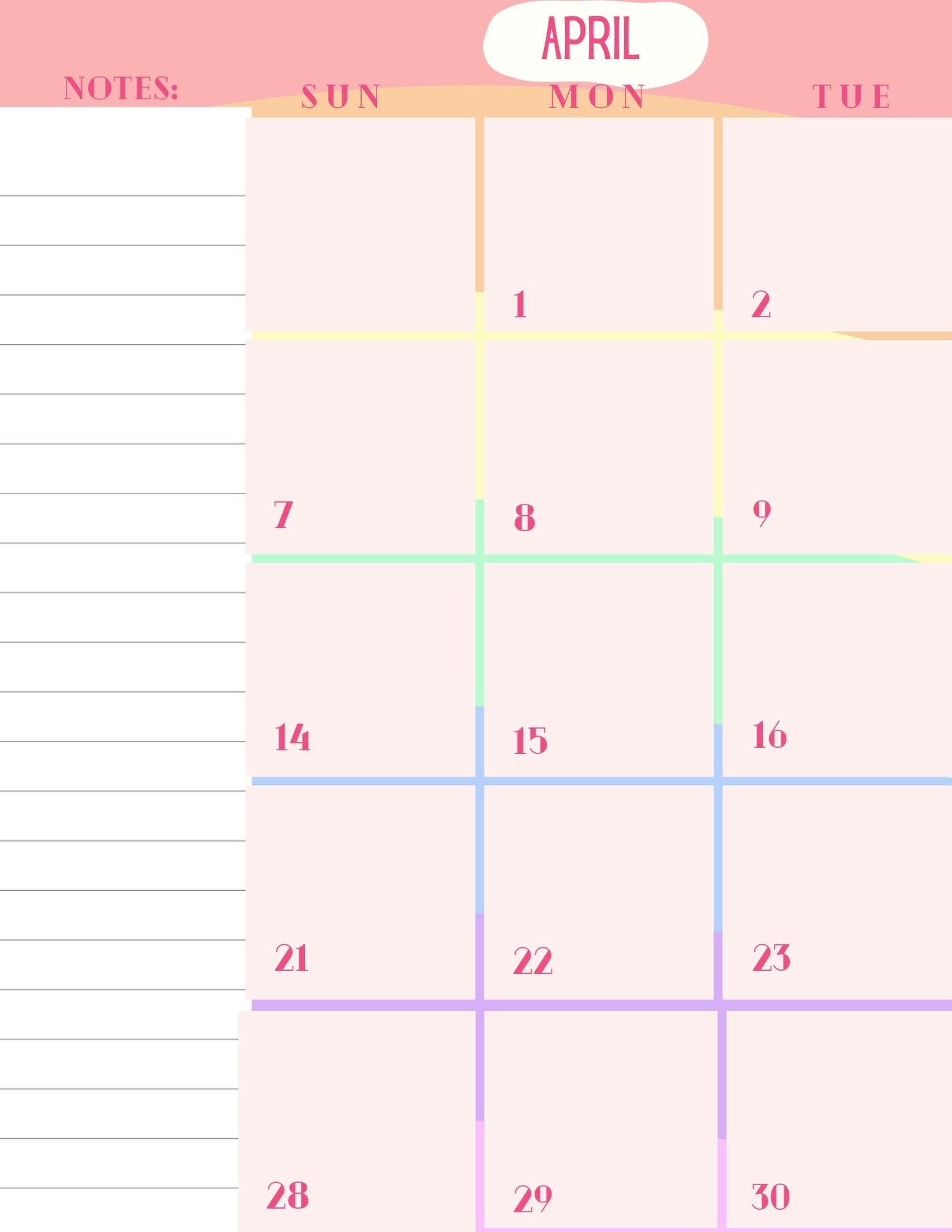Rainbow Teacher Printable Planner 2023-2024 Academic Planner, Instant ...