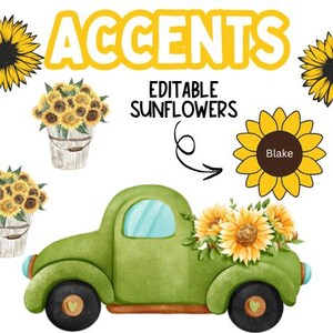 Sunflowers Bulletin Board Kit L Sunflower Bulletin Board Set L ...