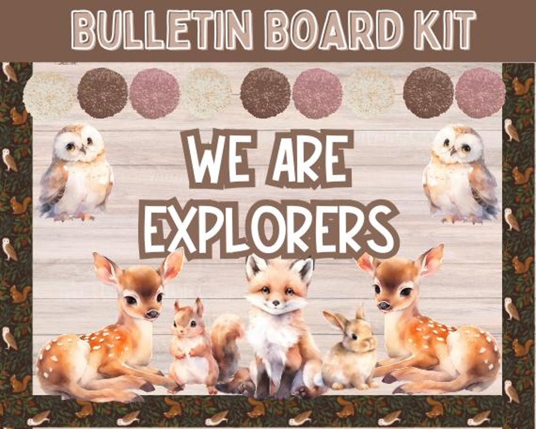 Woodlands Bulletin Board Kit L Woodlands Bulletin Board Set L Woodlands ...