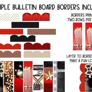 Hollywood Bulletin Board Bundle | Editable Classroom Decor | Movie ...