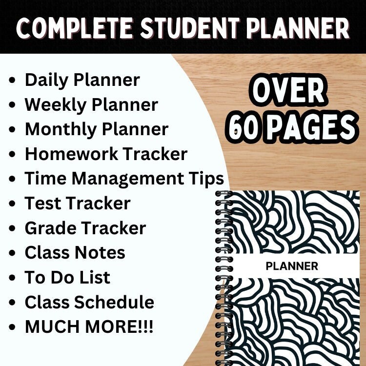 Printable Student Planner: Executive Functioning Assignment - Etsy