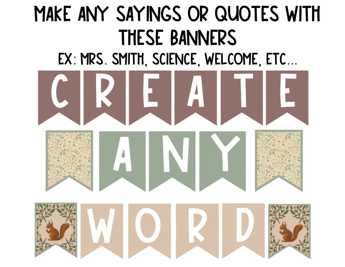 Woodland Bulletin Board Bundle | Forest Animal Classroom Decor | Rustic ...