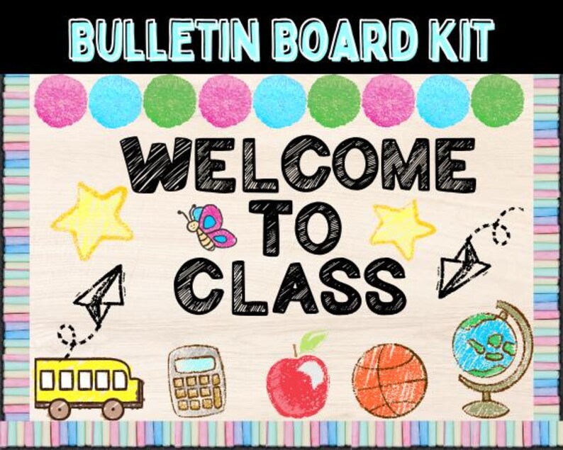 Chalkboard Bulletin Board Kit L Chalkboard Bulletin Board Set L ...