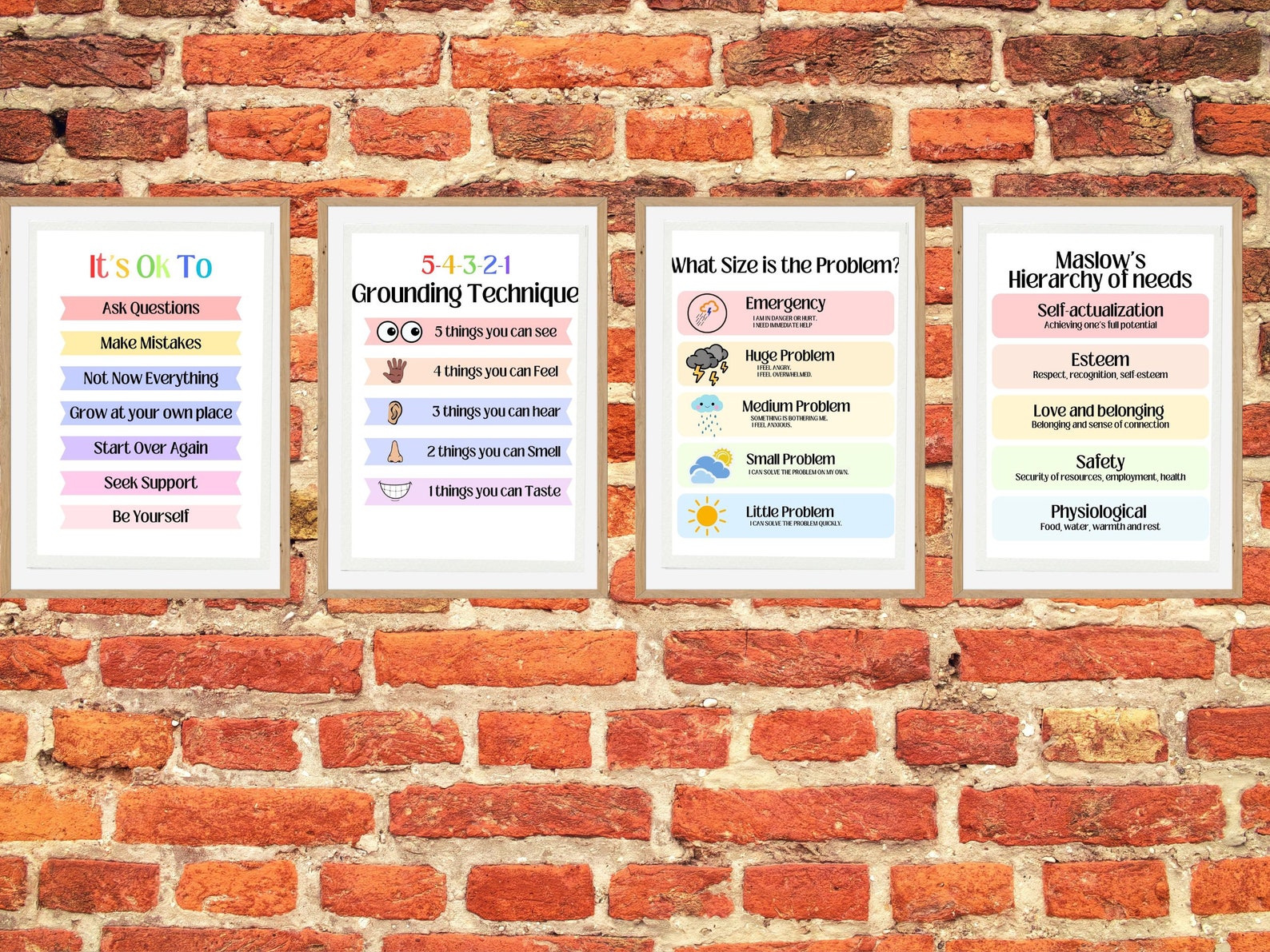 24 Calming Corner Classroom Retro Calm Down Printable Decor Wall Art ...