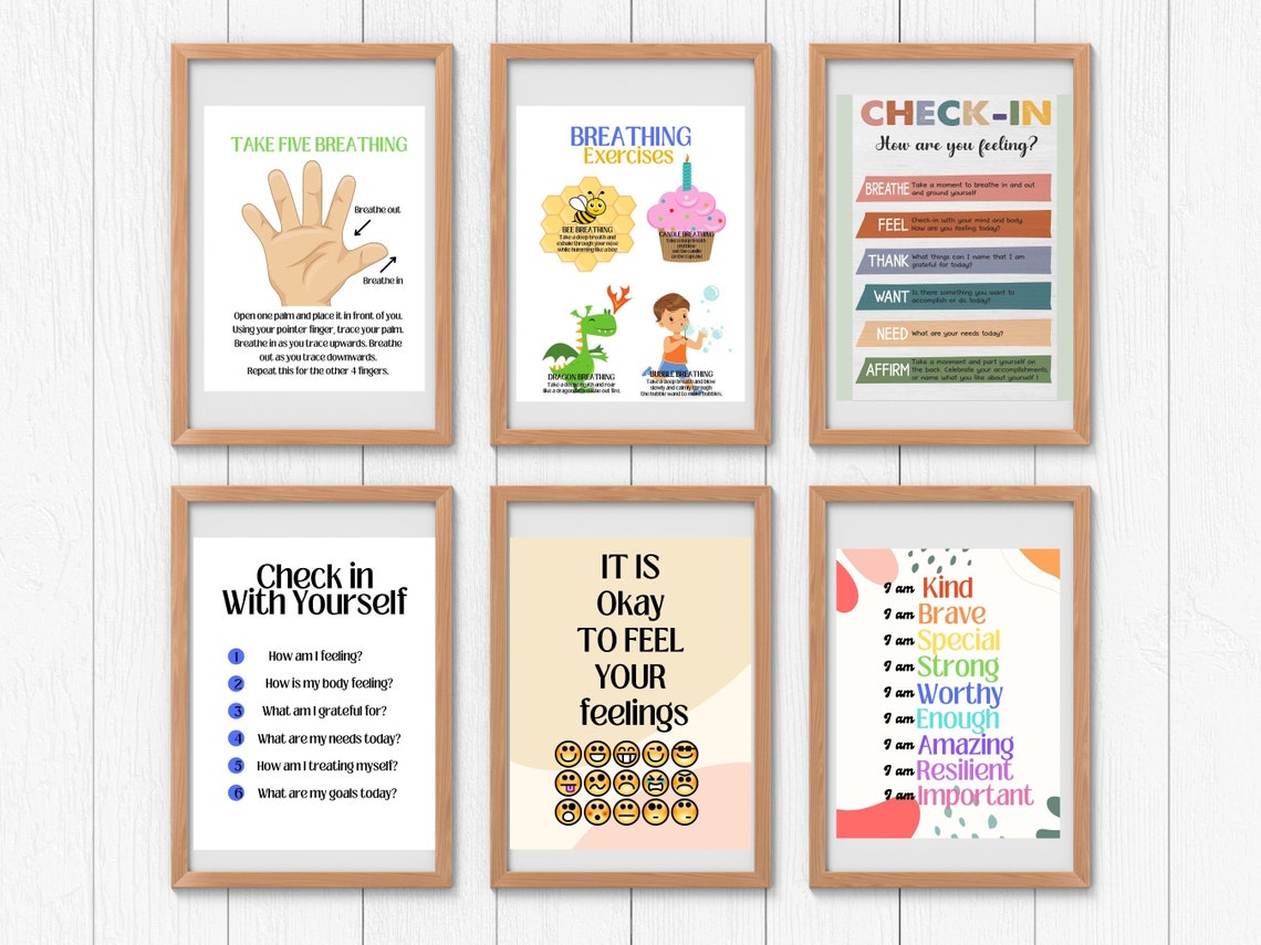 24 Calming Corner Classroom Retro Calm Down Printable Decor Wall Art ...