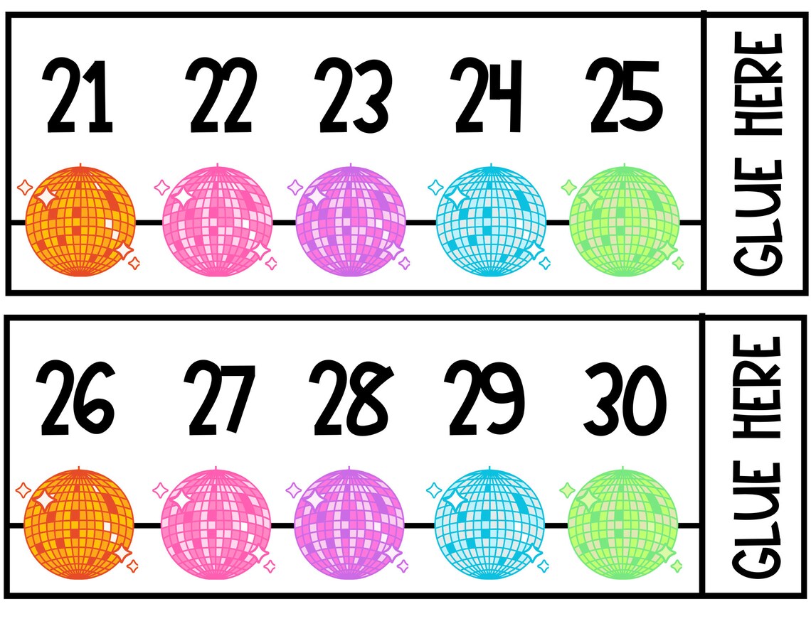 Groovy Number Line -20 to 120 L Retro Number Line Including Negatives ...