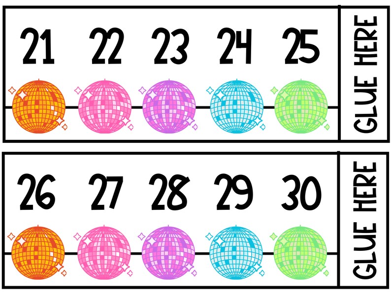 Groovy Number Line -20 to 120 L Retro Number Line Including Negatives ...
