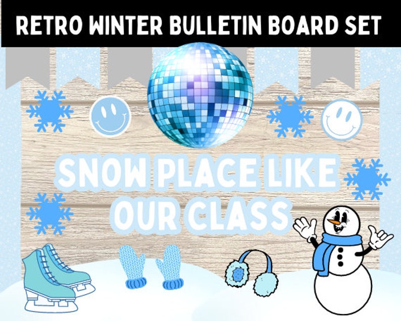 Retro Bulletin Board Kit Bundle for ENTIRE YEAR Disco Class Theme Decor ...