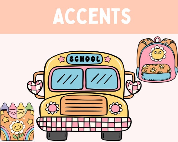 Groovy Pastel Back to School Bulletin Board Kit L Groovy Classroomtheme ...