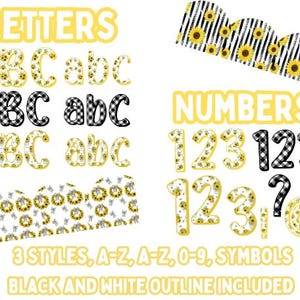 Sunflower Bulletin Board Letters and Borders L Sunflower Door Decor L ...