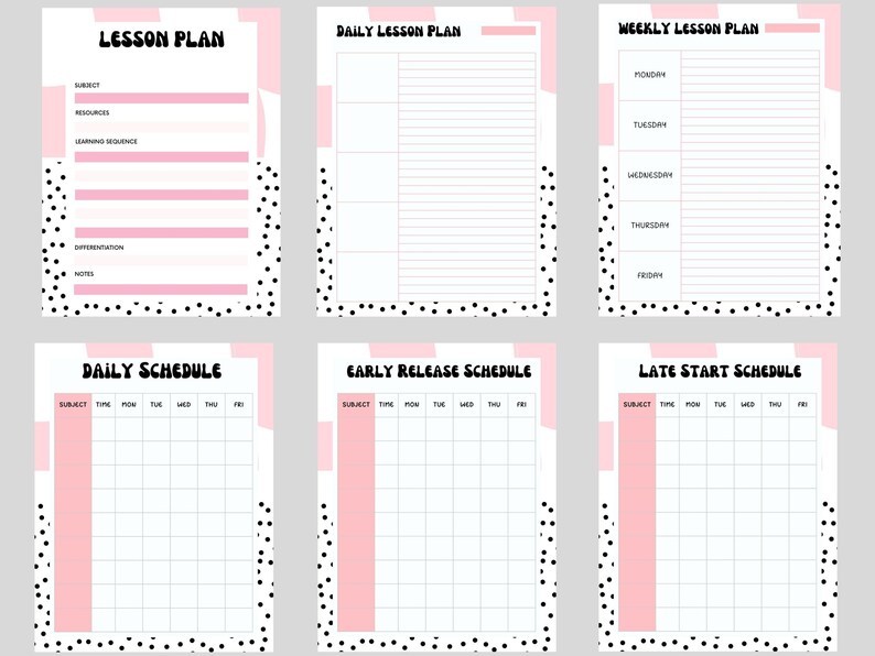Retro Teacher Printable Planner 2024-2025 Academic Planner, Instant ...
