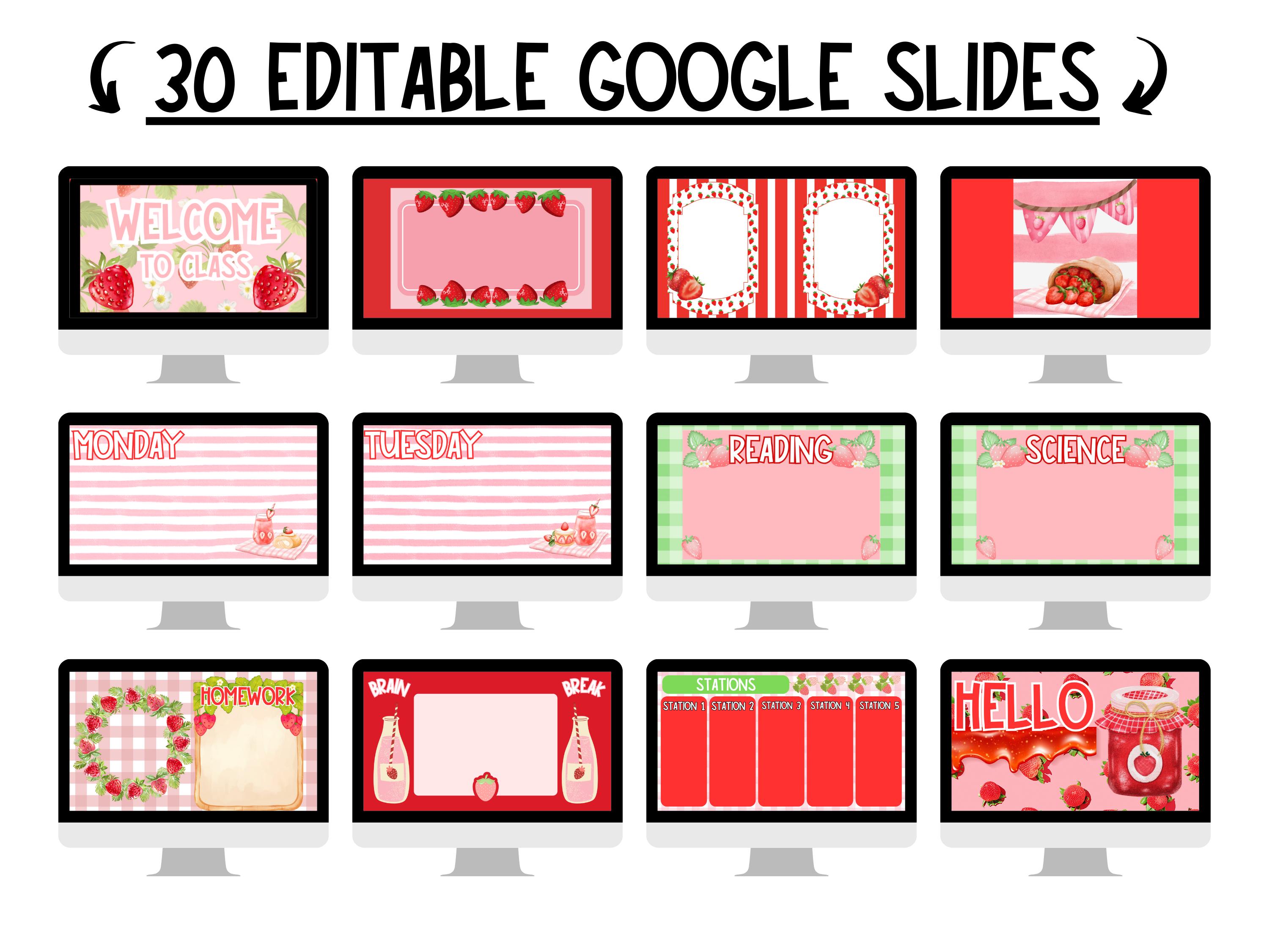 Strawberry Bulletin Board Bundle | Editable Strawberry Classroom Decor ...