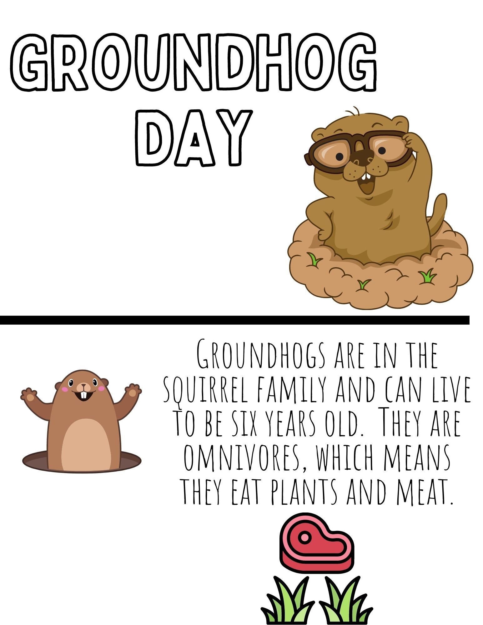 Groundhog Day Activity Bundle for Kids: Homeschool, Pre-k, Kindergarten ...