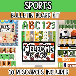 Sports Bulletin Board Bundle | Editable Printable Classroom Decor | All ...