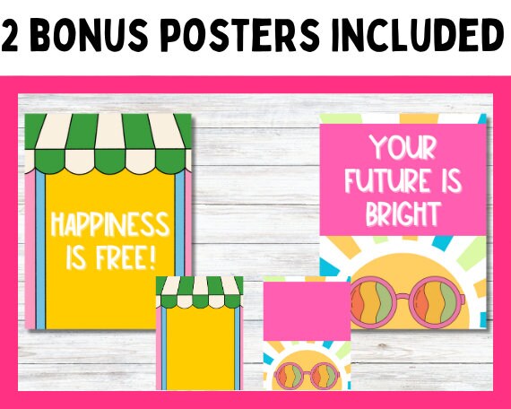 Retro Classroom Decor L Retro Posters for Bulletin Board or Classroom ...