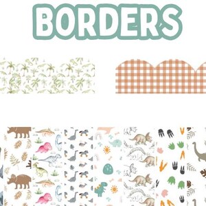 Dinosaur Bulletin Board Letters and Borders L Dinosaur Door Decor L ...