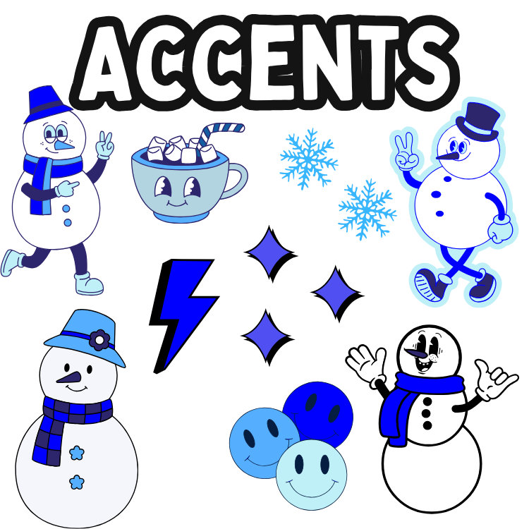 Winter Retro Bulletin Board Kit L Retro Hello Winter Bulletin Board Set ...