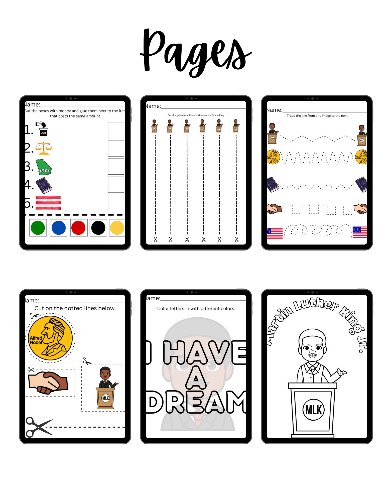 Martin Luther King Jr. Day Activity Bundle for Kids: Homeschool, Pre-k ...