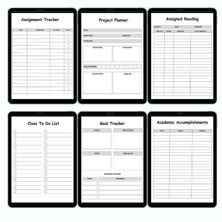 Printable Student Planner: Executive Functioning Assignment - Etsy