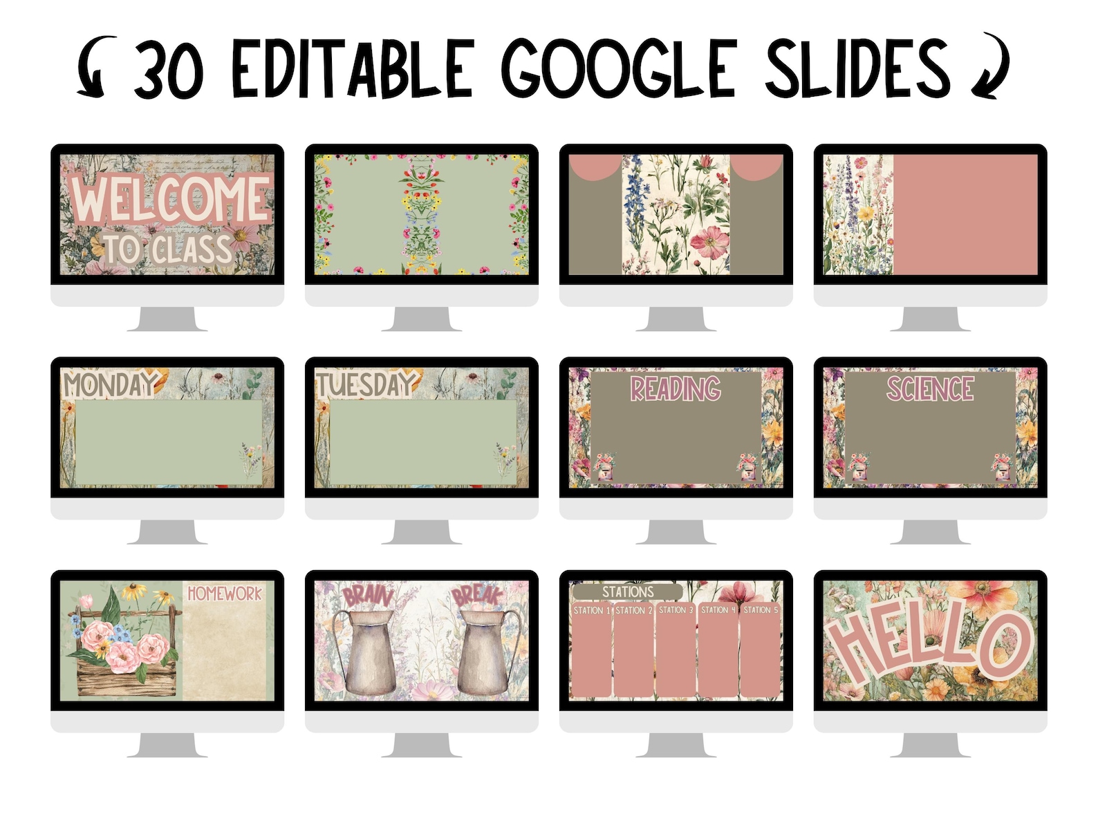 Wildflower Bulletin Board Bundle | Editable Classroom Decor | Floral ...