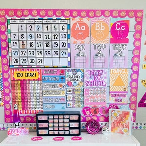 Retro Classroom Decor Bundle | Editable 70s Theme Posters, Bulletin ...