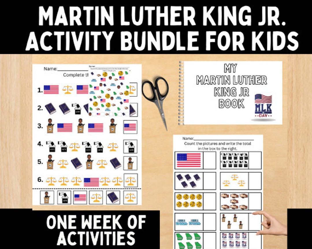 Martin Luther King Jr. Day Activity Bundle for Kids: Homeschool, Pre-k ...