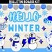 Winter Retro Bulletin Board Kit L Retro Hello Winter Bulletin Board Set ...