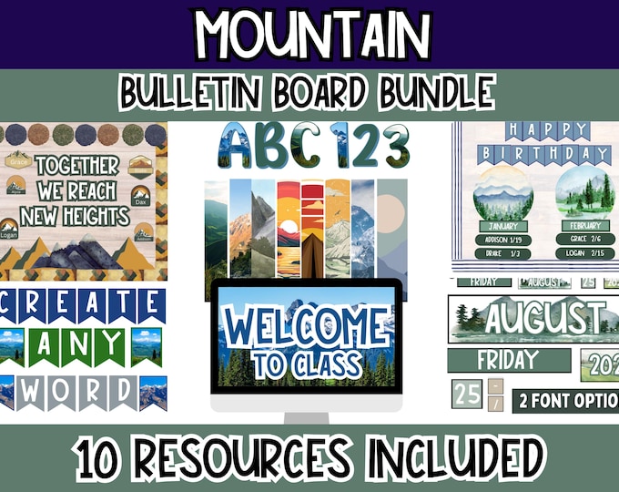 Mountain Back to School Bulletin Board Elementary Classroom Door Decor ...