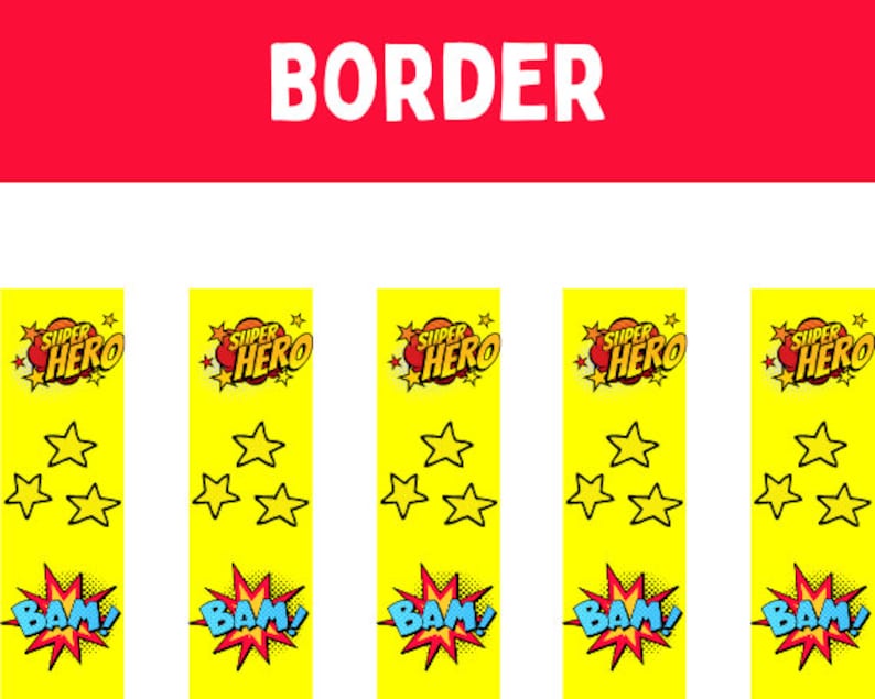 Superhero Back to School Bulletin Board Kit L Superhero Theme L Door ...