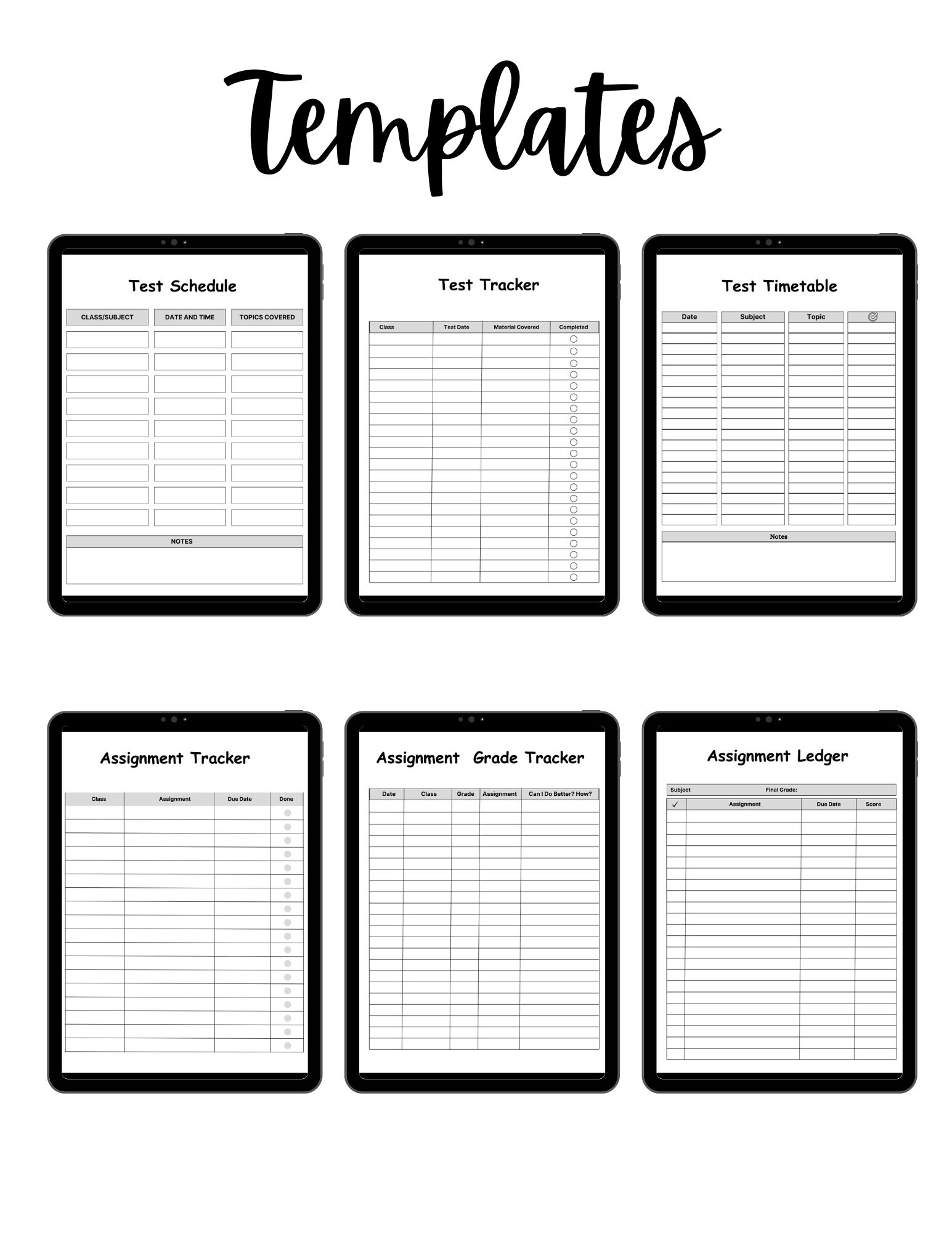 Printable Student Planner: Executive Functioning Assignment - Etsy